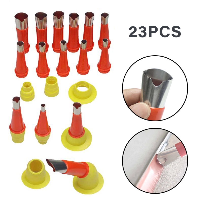 Jual 23pcs/set Nozel Tembakan Lem Sealent Caulk Nozzle Aplikator Dengan ...