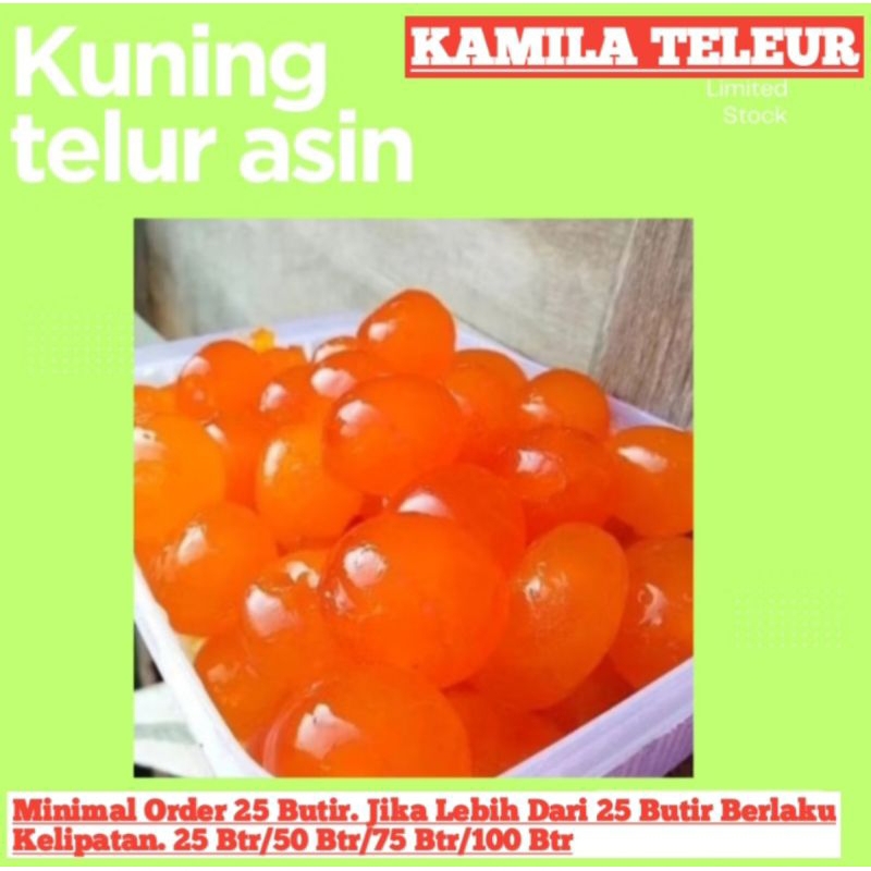 Jual Kuning Telur Asin Frozen / Manik Telur Asin ( Min 15 Butir ...