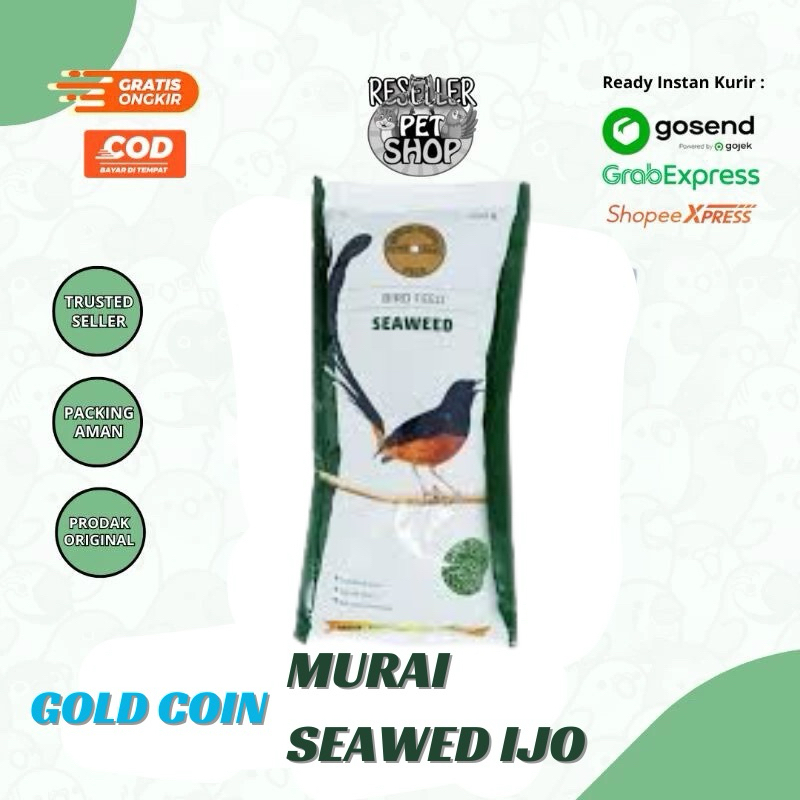 Jual GOLDCOIN PAKAN BURUNG GOLD COIN BIRD FEED SEAWEED 450GRAM GOLD ...
