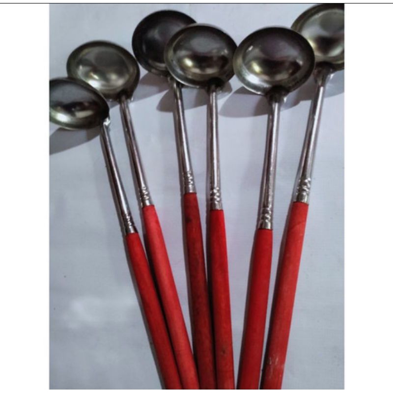 Jual sendok sayur / gagang kayu / ukuran besar / sutil sayur / centong ...