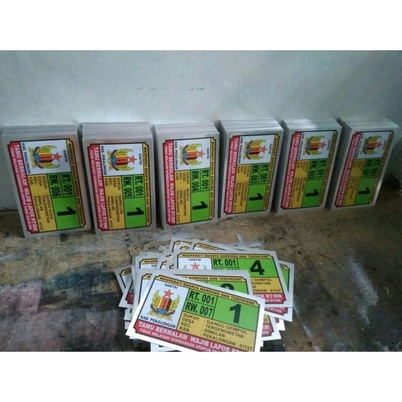 Jual Sablon plat nomor rumah | Ukuran 20 x 25 cm | Aluminium 0,5 mm ...