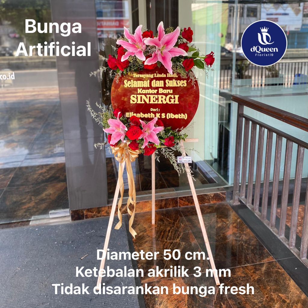 Jual Bunga Papan Akrilik Artificial Premium Custom Ucapan Wedding ...
