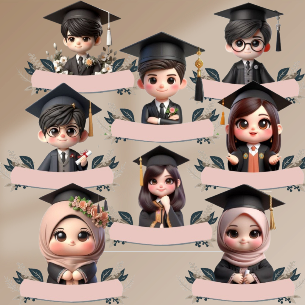 Jual Happy Graduation / Custom Nama / Topper Hiasan Buket / Topper ...