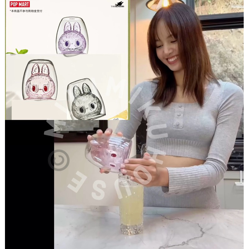 Jual LISA LABUBU MUG CLEAR GELAS POPMART POP MART BLACKPINK THE MONSTER ...