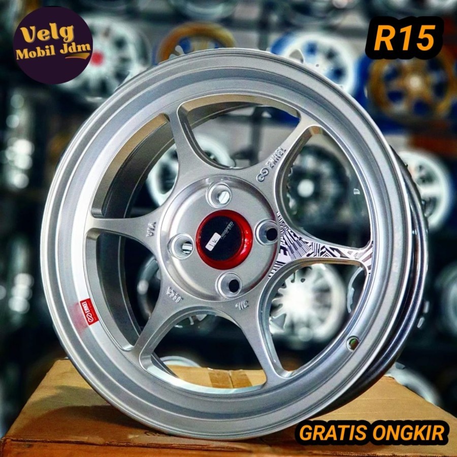 Jual velg ring 15 ENKEI PF FLOW FORMING ET 40 velg mobil racing r15 ...