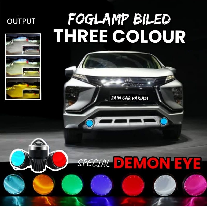 Jual FOGLAMP BILED 3 WARNA EXPANDER DEMON EYE LAMPU VARIASI MOBIL Q8 Q3 ...