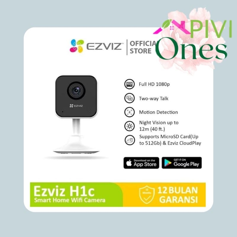 Jual CCTV Ezviz H1C 2MP Smart Wifi IP Camera CCTV Indoor 1080P CS-H1C ...