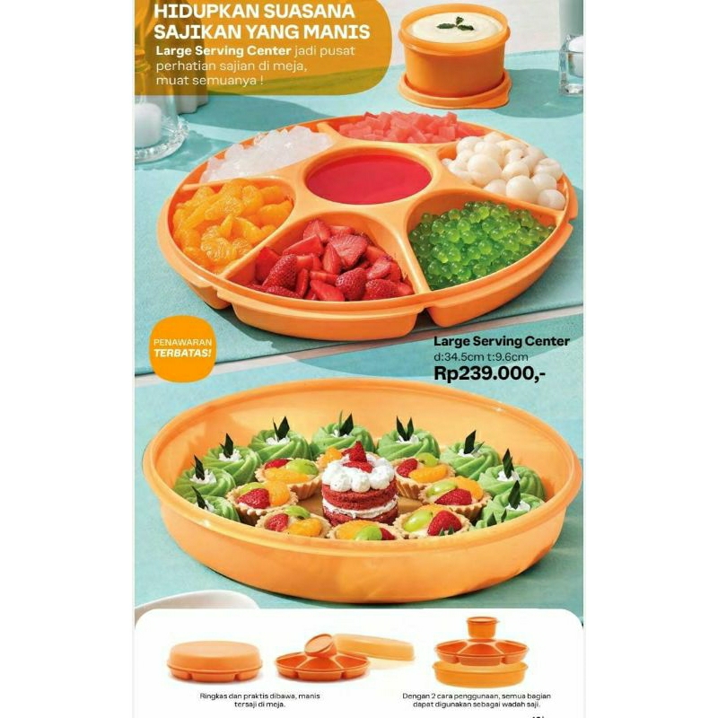 Jual Large serving Center Tupperware | Shopee Indonesia