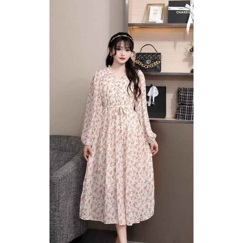 Jual Putih, Biru, Pink Lavender Midi Dress - Casual Kasual / Import ...