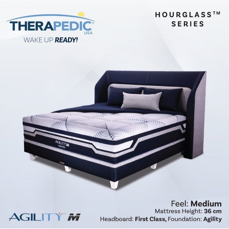 Jual Kasur Therapedic type Agility M (Set Plus Divan Sandaran First ...
