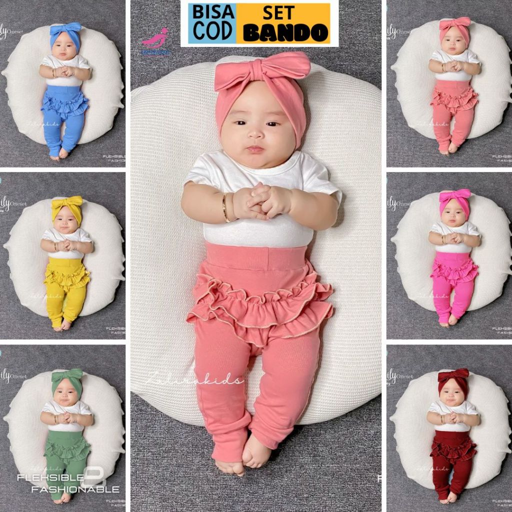 Jual One set Bayi Baju bayi Newborn Perempuan SET BANDO UMUR 0 BULAN ...