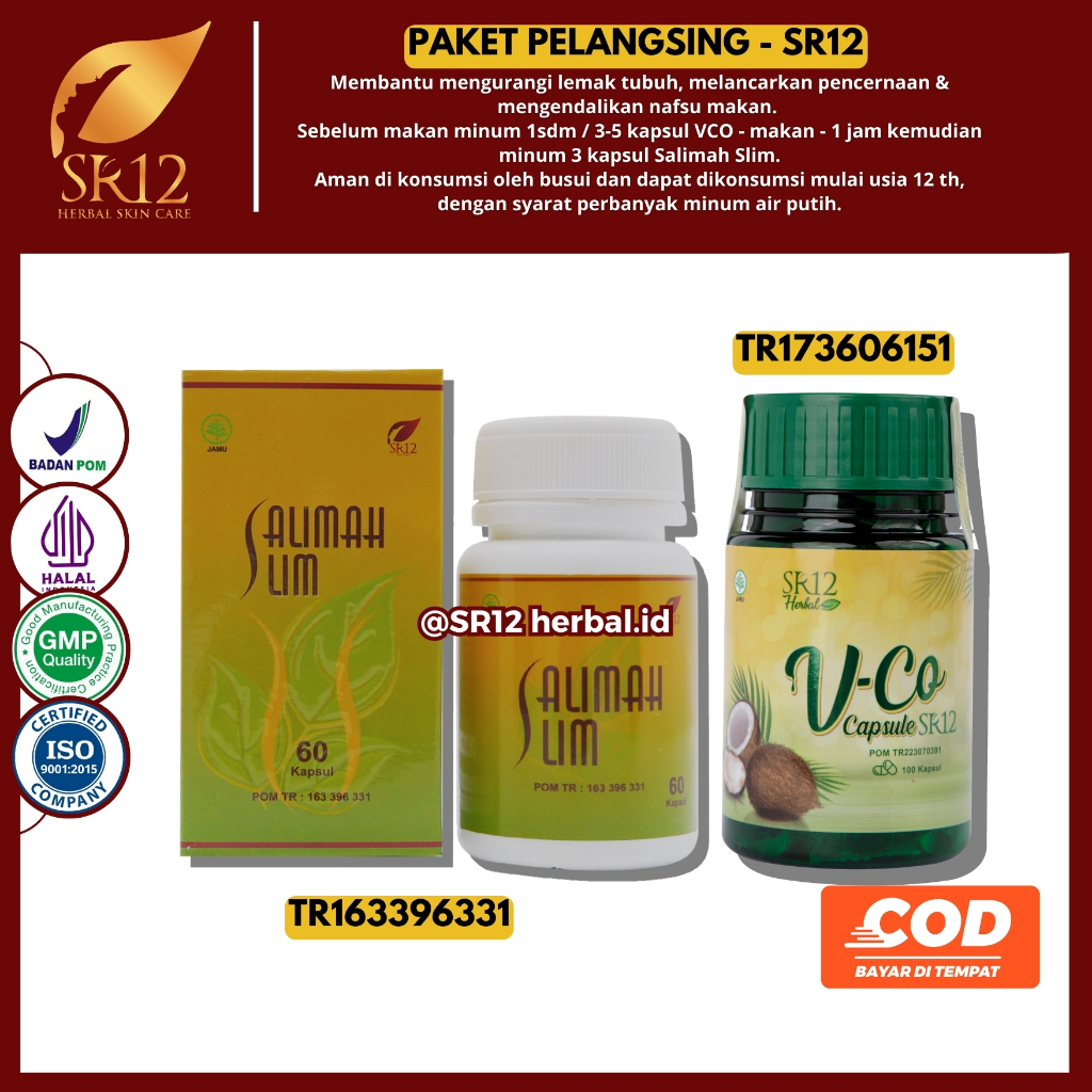 Jual SR12 Paket Pelakor SR12 / Peluntur Lemak Kotor / Salimah Slim ...