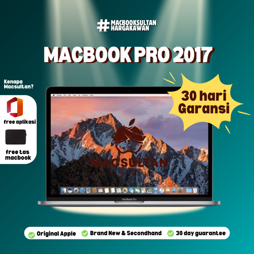 Jual Macbook Pro 2017 Retina 13" Inch Non Touchbar RAM 8 GB SSD 128/256 ...