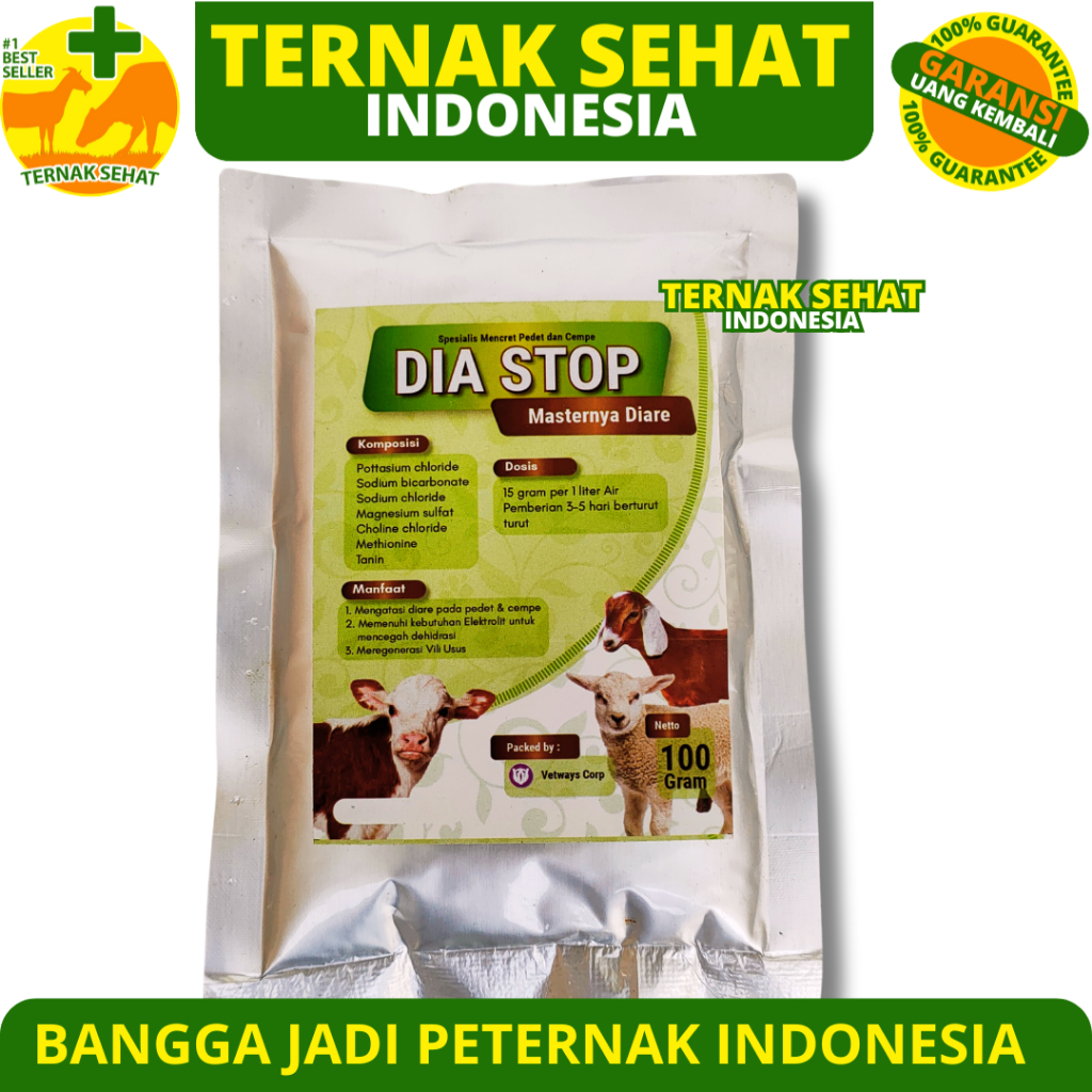 Jual DIA STOP 100 GRAM - Obat Diare Mencret Sapi Kambing Domba Pedet ...
