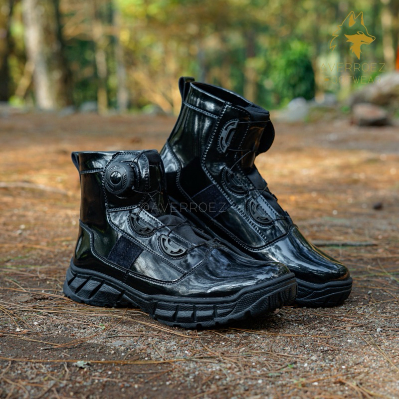 Jual AVERROEZ FOOTWEAR - Sepatu pdl pendek 6 inch tali putar kulit sapi ...