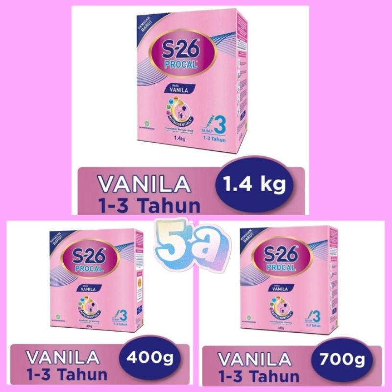 Jual S26 Procal Tahap 3 Vanila 400gr 700gr 1400gr Susu Procal | Shopee ...