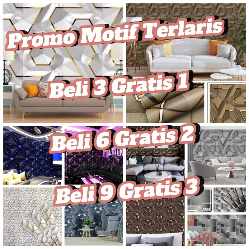 Jual PROMO TERBATAS ( BELI 3 GRATIS 1 ) COD Terlaris Wallpaper Sticker ...