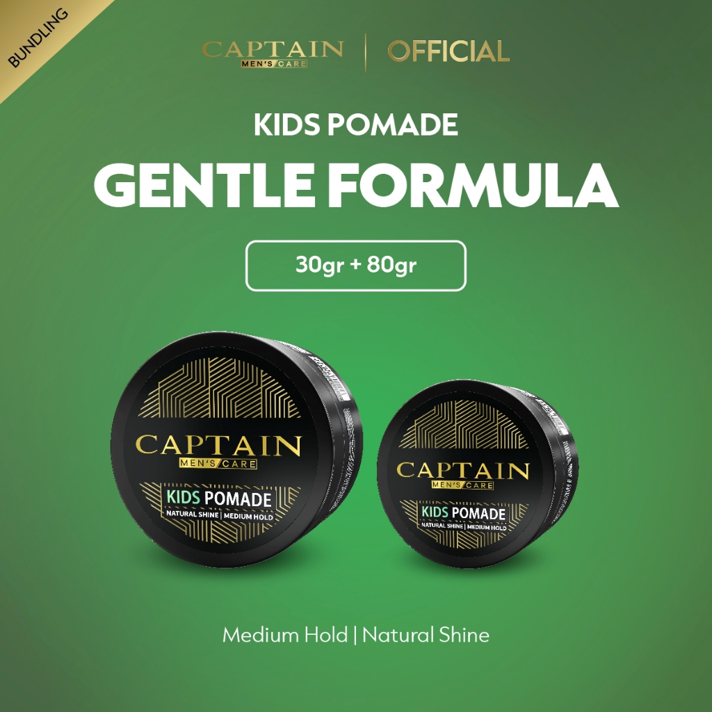 Jual [BUNDLE] Captain Men's Care Kids Pomade 80gr + Kids Pomade 30gr ...
