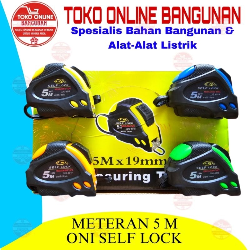 Jual METERAN ONI SELF LOCK ORIGINALL 5M 7,5M HIGH QUALITY | Shopee ...