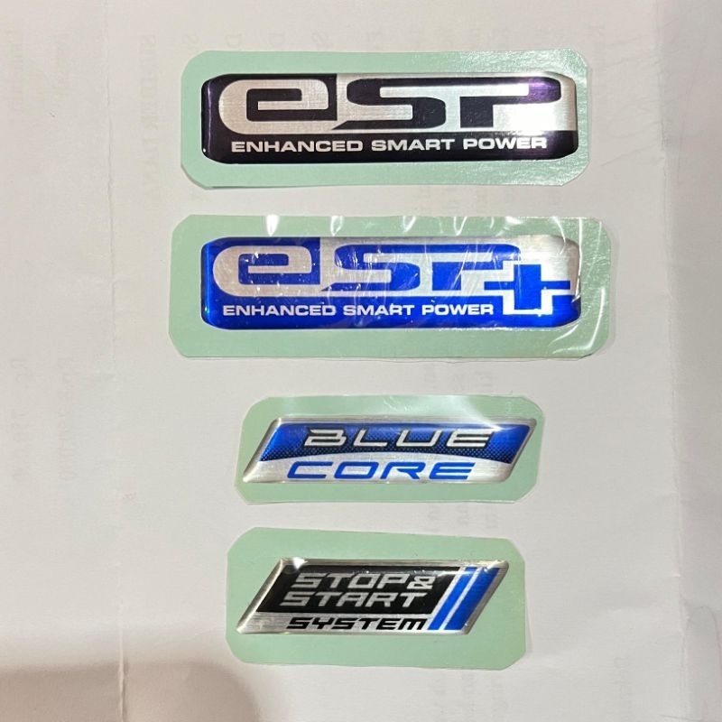 Jual stiker emblem esp esp+ blue core stop start stiker emblem yamaha ...