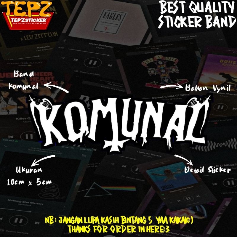 Jual STIKER STICKER (BAND KOMUNAL) STIKER BAND|STIKER METAL|STIKER ...