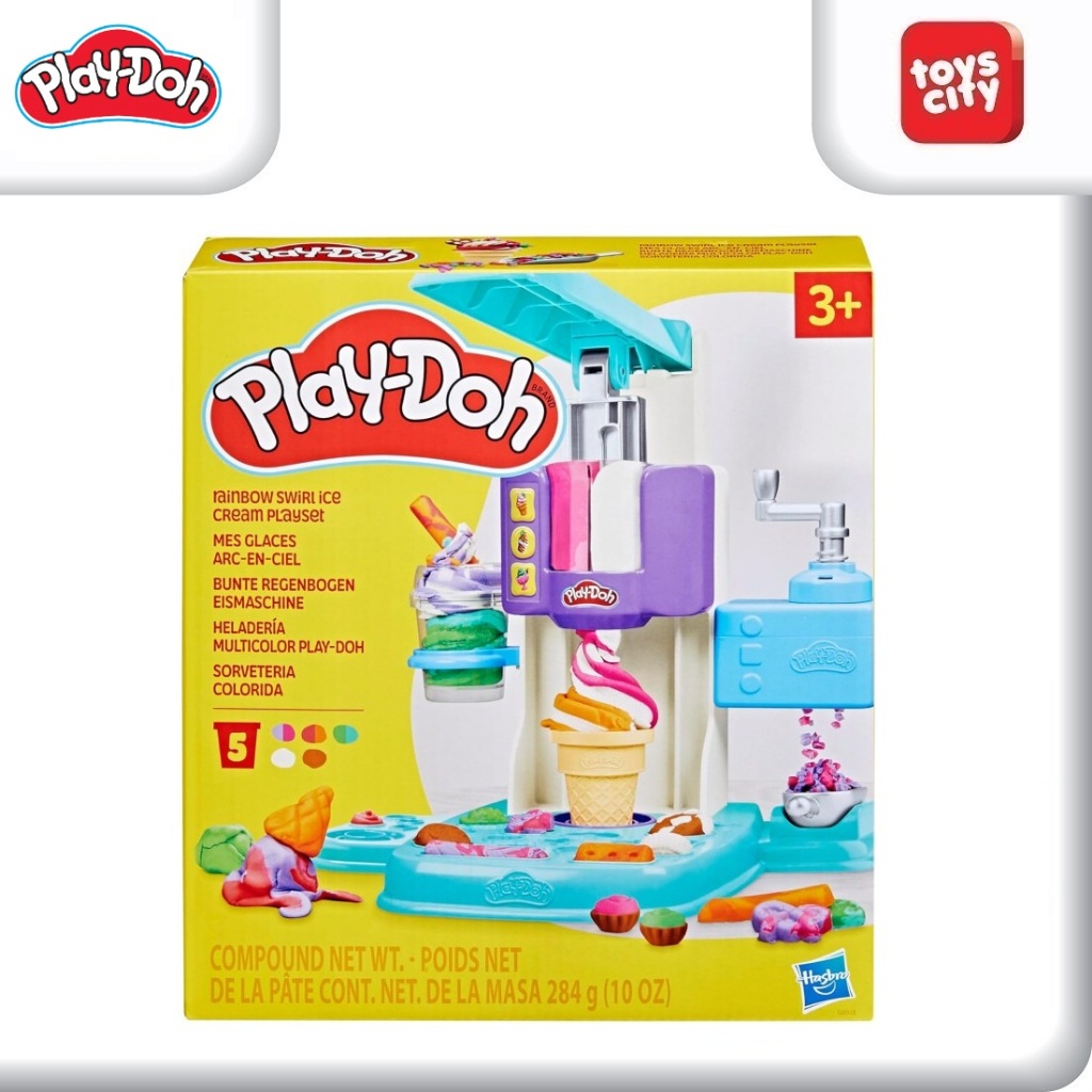 Jual Play-Doh Rainbow Swirl ICE Cream Playset - Mainan Anak Playdoh ...