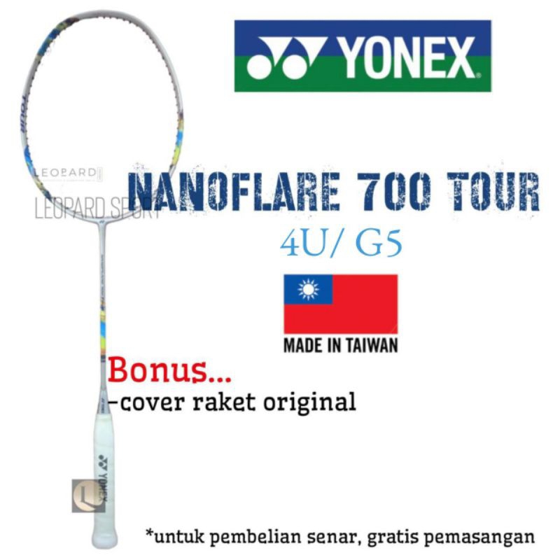 Jual Raket Badminton Y0NEX NANOFLARE 700 TOUR 2ND GEN 4U Silver / Sky Blue | Shopee Indonesia