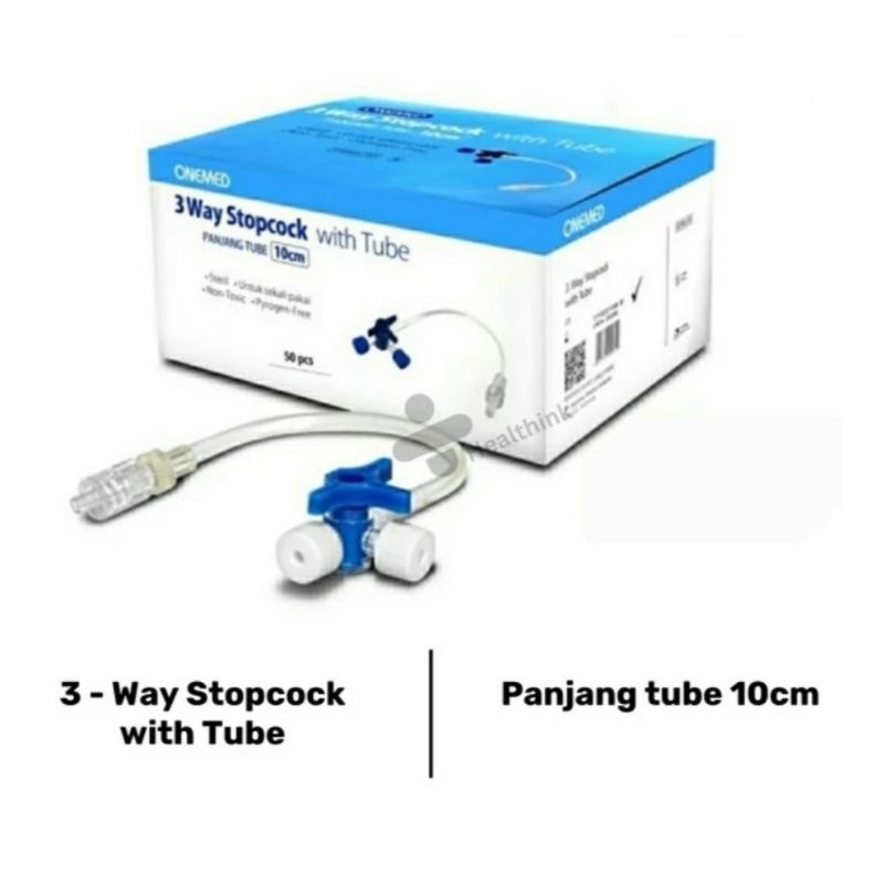 Jual 3 WAY STOPCOCK WITH EXTENSION TUBE ONEMED - Three Way Stopcock ...