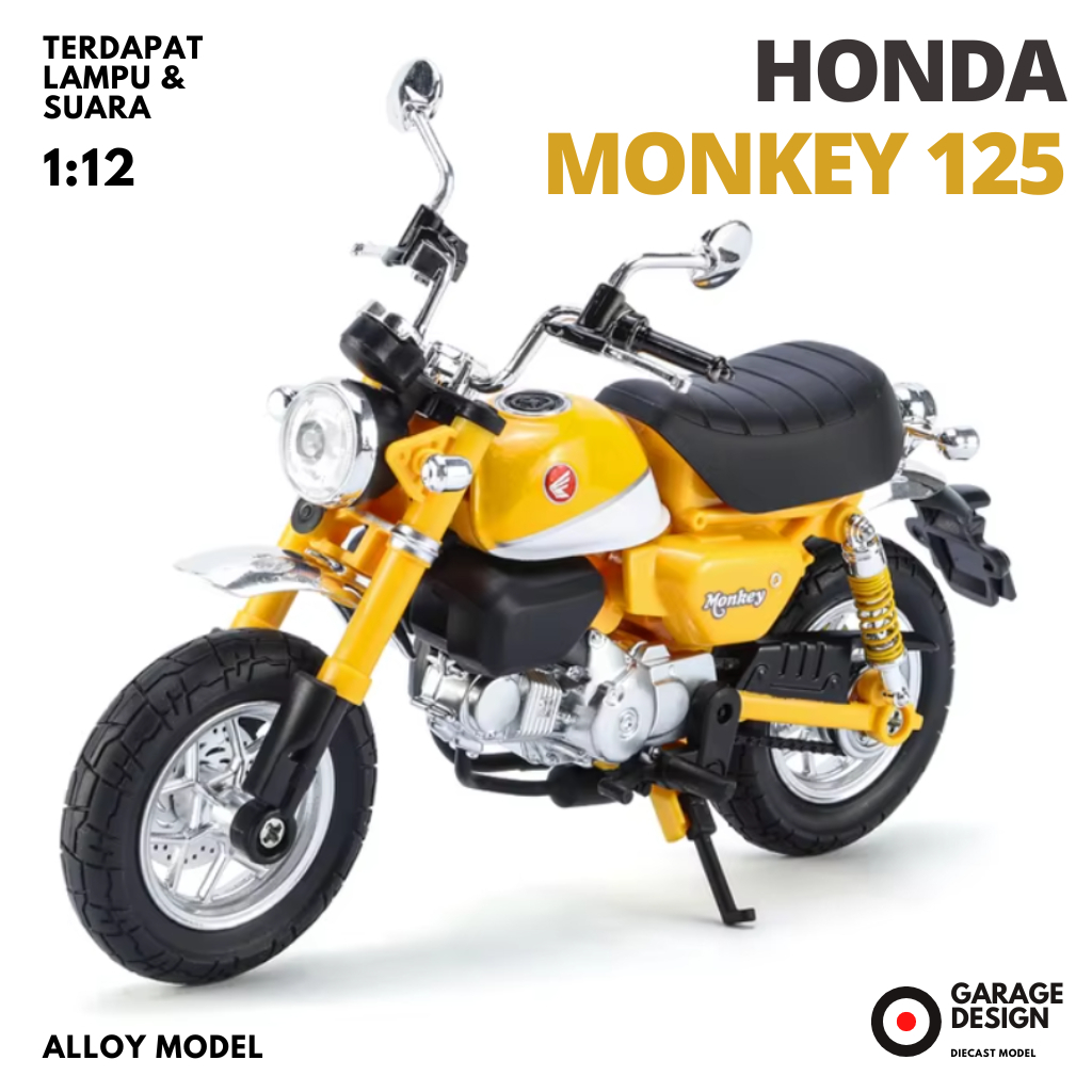 Jual Diecast 1:12 Honda Monkey 125 Motor Bike - Motor Classic Miniatur ...