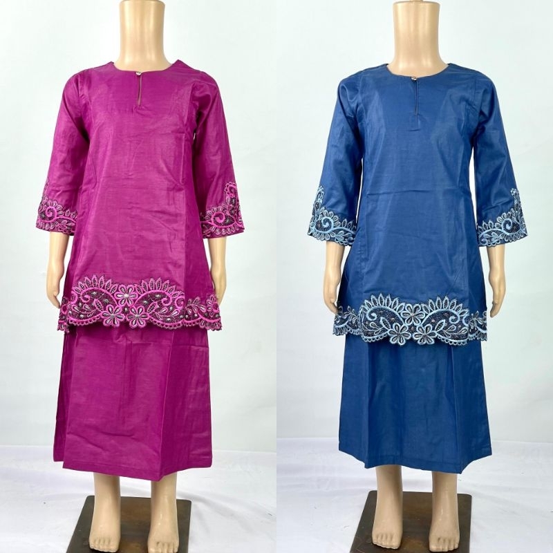 Jual Sircinta Baju Kurung Jadi | Setrok Anak Bordir | Baju Kurung ...