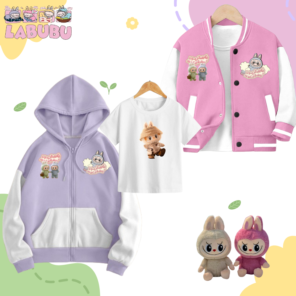 Jual JAKET ANAK PEREMPUAN LABUBU ZIPPER & BASEBALL MULAI DARI USIA 2-12 ...