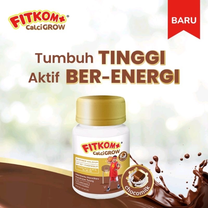 Jual FITKOM CALCIGROW TABLET HISAP MULTIVITAMIN GUMMY TINGGI BADAN ANAK ...