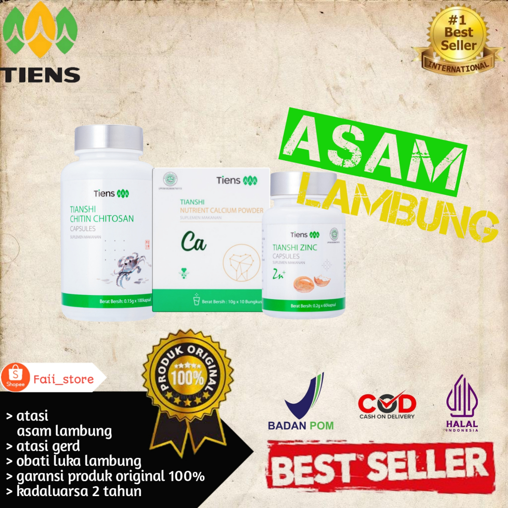 Jual Tiens Original Paket Asam Lambung dan Maag, Gerd / Kronis, Anxiety ...