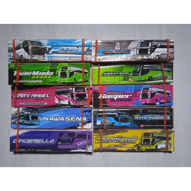 Jual Stiker bus Msm asrof nawasena, cinderlela, pegasus, maudy, dan ...