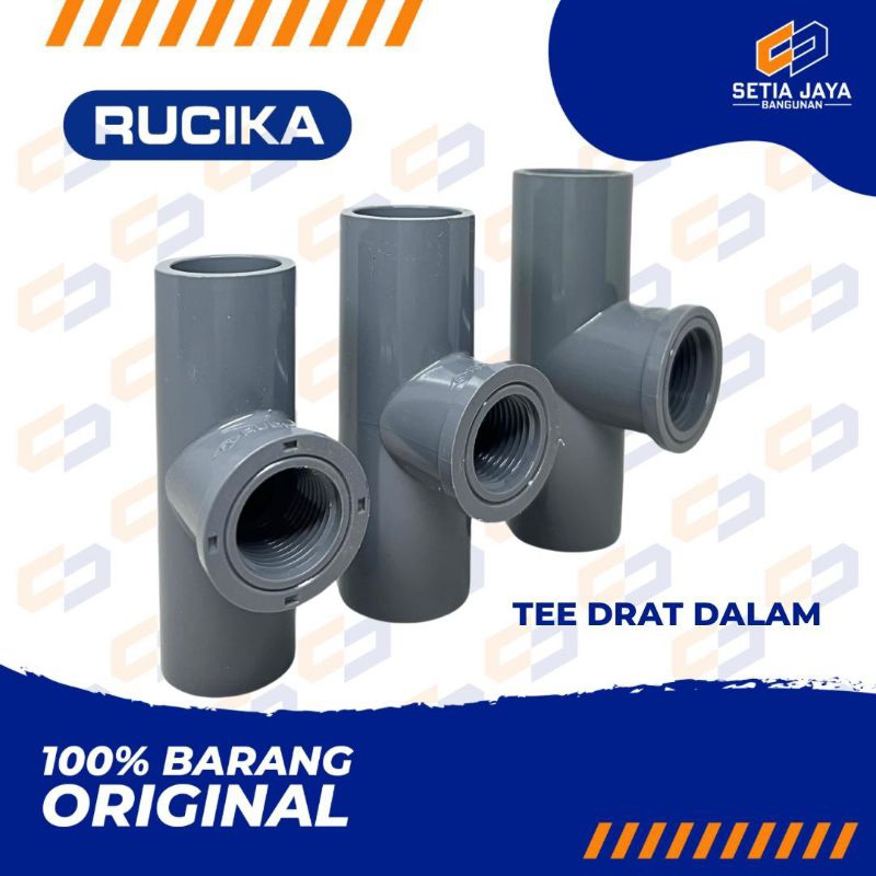 Jual Faucet Tee / Te / T Drat Dalam Rucika PVC 1/2 / 3/4 Inch AW ...