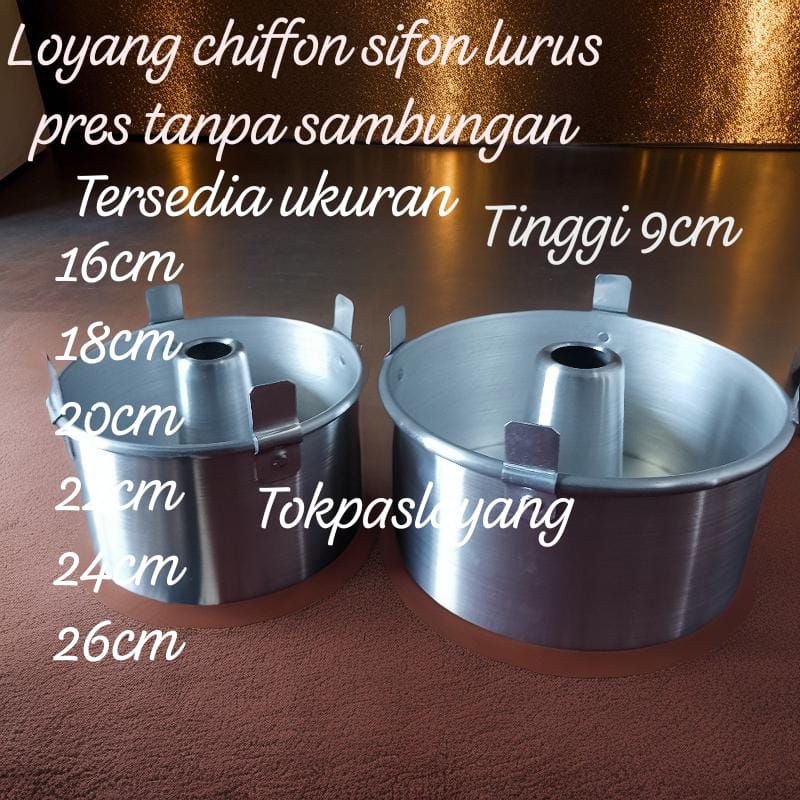 Jual Loyang chiffon sifon/cake pres tanpa sambungan/cetakan kue bolu ...