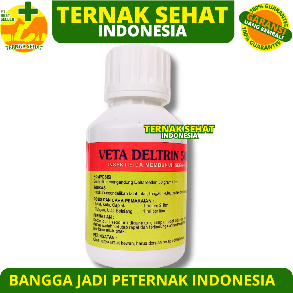 Jual VETA DELTRIN 100ML - Obat Pembasmi Lalat Gurem Caplak Kutu Hewan ...