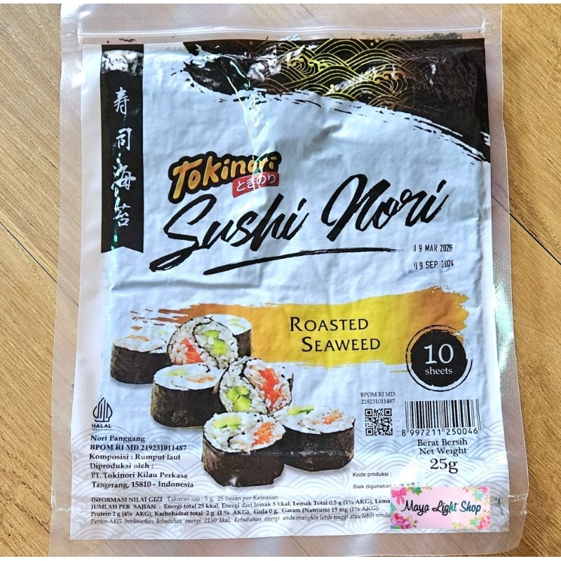 Jual Nori sushi isi 10 lembar sushi nori sakao java murah halal bahan ...