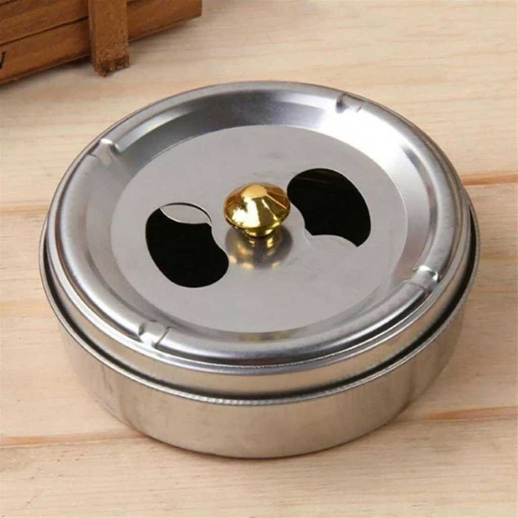 Jual Asbak Rokok Portable Bisa Rotation Enclosed Stainless Steel 1 PCS ...