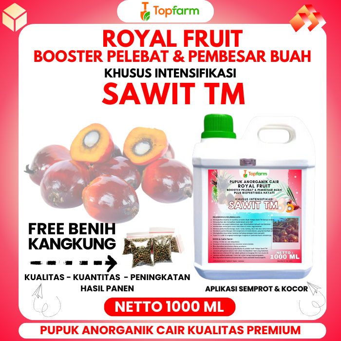 Jual Pupuk Topfarm / Pupuk Khusus Sawit / Pupuk Cair Khusus Tanaman Sawit / Pupuk Organik Cair ...