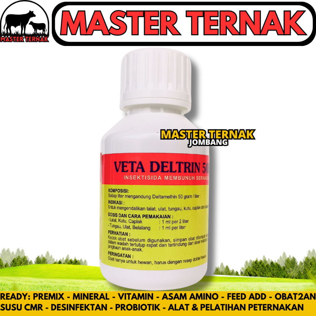 Jual VETA DELTRIN 100ML - Obat Pembasmi Lalat Gurem Caplak Kutu Hewan ...