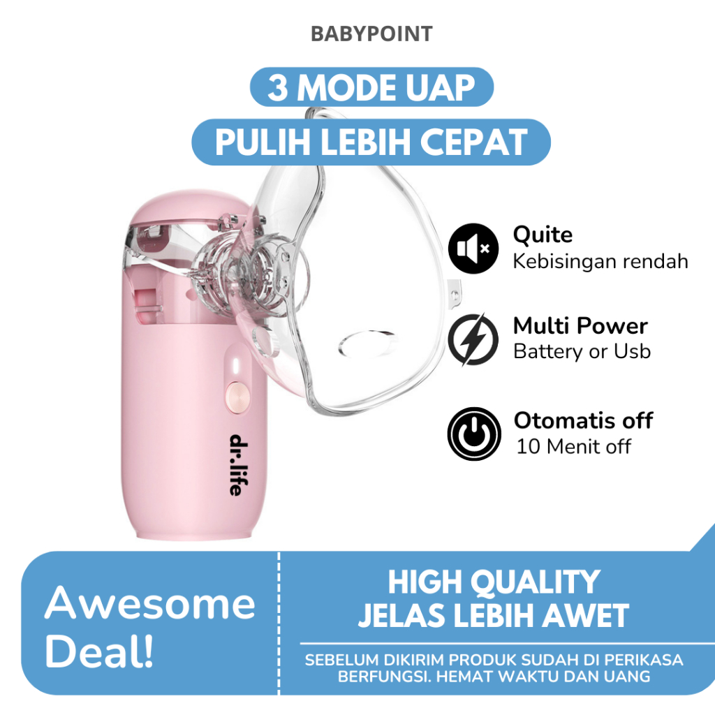 Jual Alat Nebulizer Uap | Inhaler nebu Portable Bayi dan Anak Asma ...