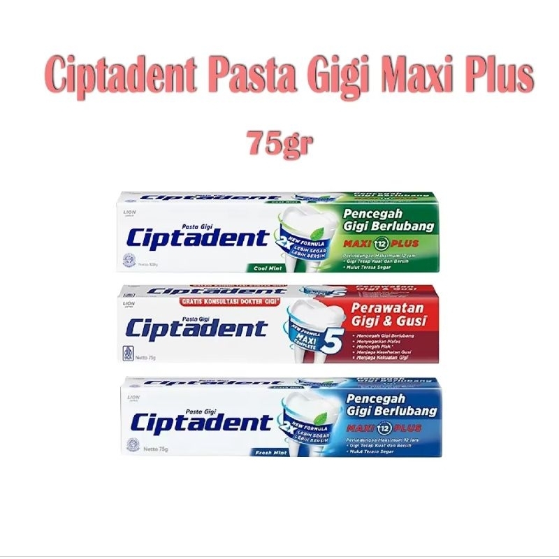 Jual Ciptadent Pasta Gigi Maxi Plus Complete 75gr - Pasta Gigi Fresh ...