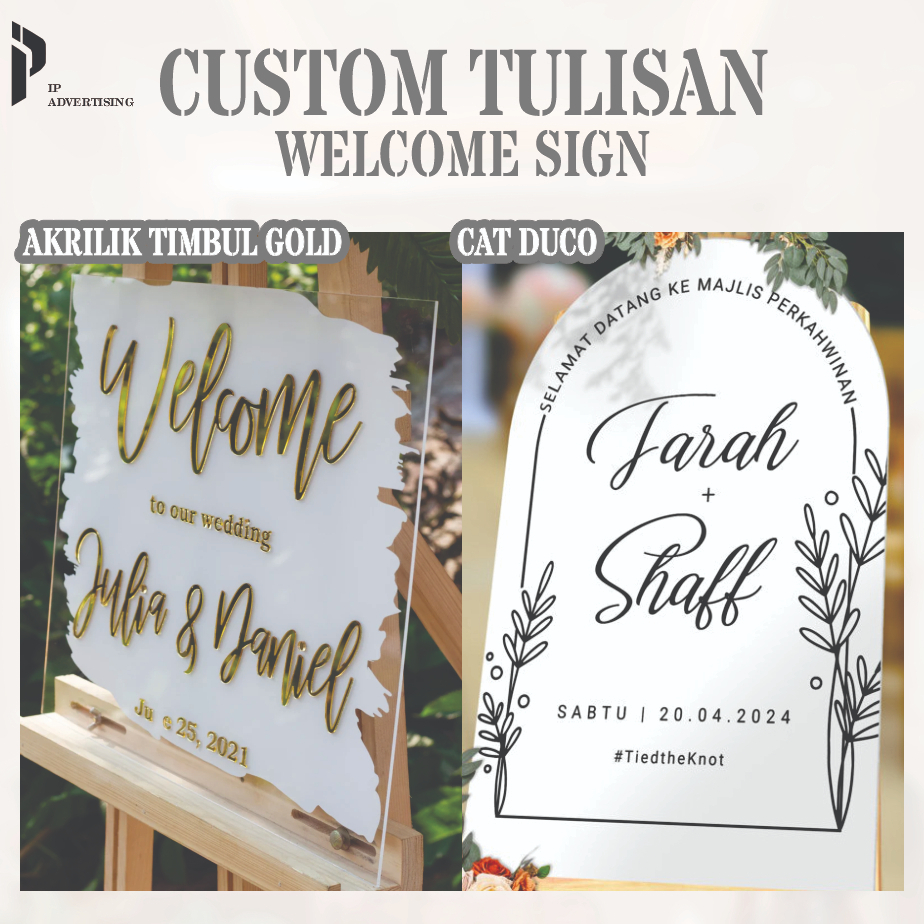 Jual CUSTOM TULISAN WELCOME SIGN | WEDDING SIGN | NOMOR RUMAH | Shopee ...