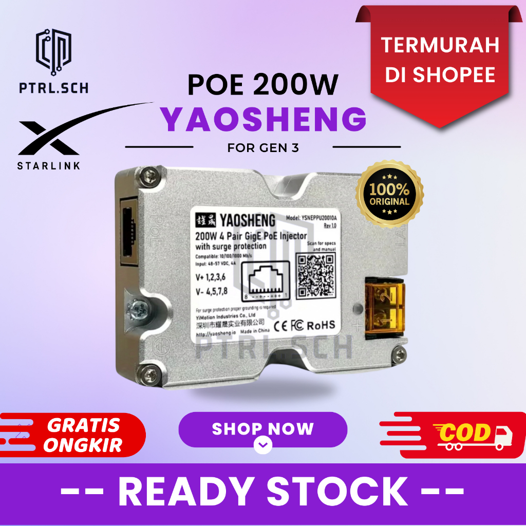 Jual POE YAOSHENG UNTUK STARLINK GEN 3 INJEKTOR 200W | Shopee Indonesia