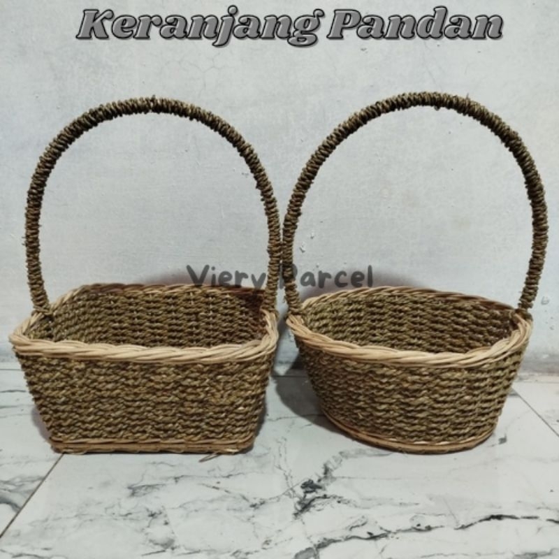Jual Keranjang Etnik Pandan Arunika- Kranjang Bunga Anyaman Pandan ...