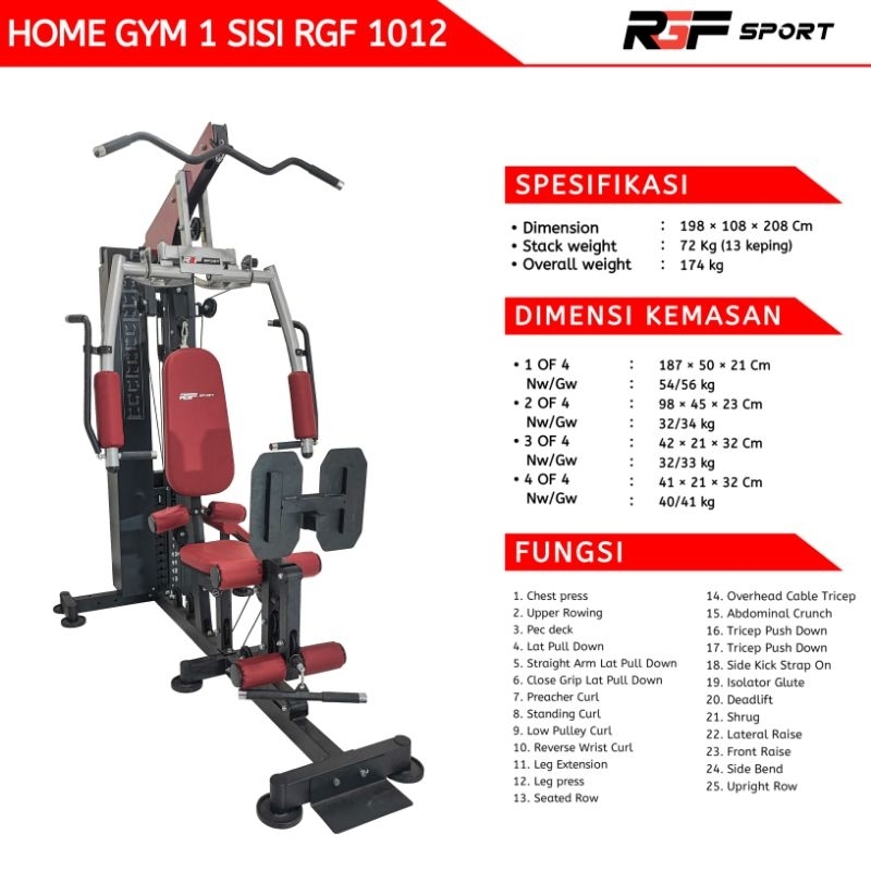 Jual Alat Fitness Home Gym Leg Press RGF SPORT - 1012 Alat Olahraga ...