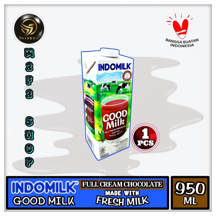 Jual Susu Indomilk Good Milk Kotak UHT Full Cream Cokelat - 950 ml (Kemasan Satuan) | Shopee ...
