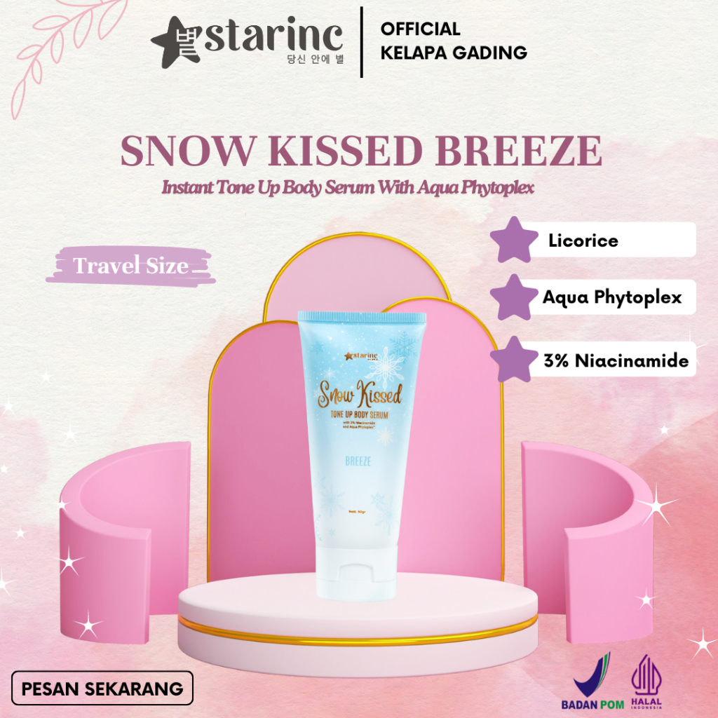 Jual Snow Kissed Breeze Fun Size Instant Tone Up Body Serum 50Gr ...