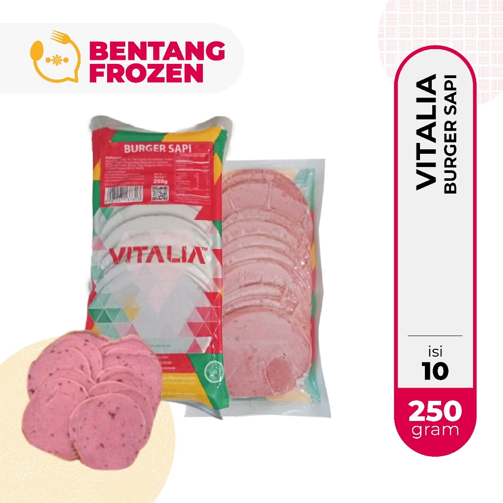 Jual Vitalia Burger Sapi 250gr Isi 10 / Beef Burger | Shopee Indonesia